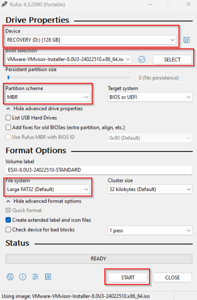 How to Create an ESXi Bootable USB Drive